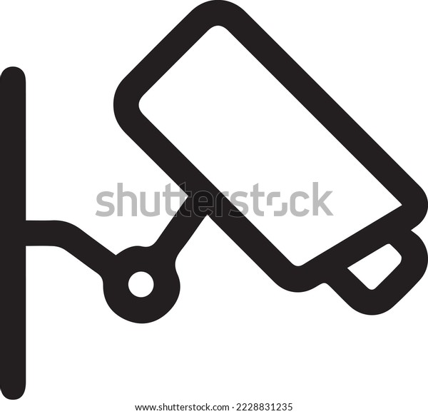 Fixed Cctv Icon Security Camera Icon Stock Vector (Royalty Free ...