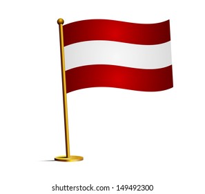 Lag Austria Austria Flag Waving Isolated Stock Vector (Royalty Free ...