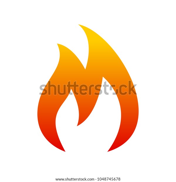 Flame Icon Two Tongue Fire Stock Stock Vector (Royalty Free) 1048745678 ...