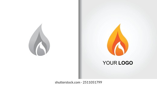 Flame Logo Set Template Vector Stock Vector (Royalty Free) 2511051811 ...