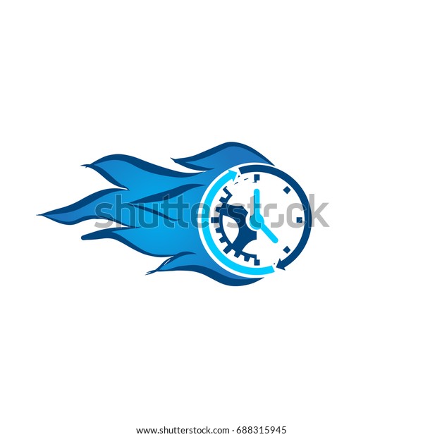 Flaming Clock Stock Vector (Royalty Free) 688315945 | Shutterstock
