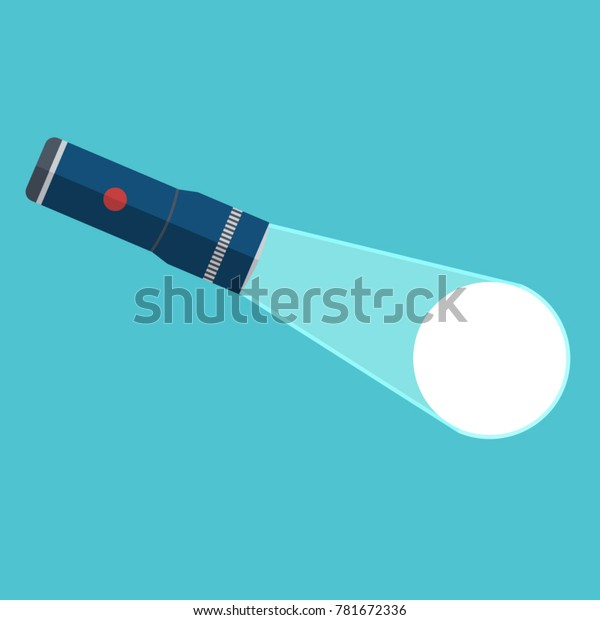 Flashlight Light Beam Illustration Stock Vector (Royalty Free ...