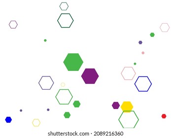 Flat Background Hexagonal Pattern Vector Illustration Stock Vector ...
