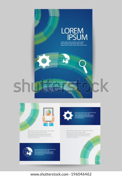 Flat Brochure Design Stock Vector (Royalty Free) 196046462 | Shutterstock