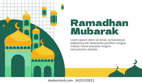 Flat Design Ramadan Islamic Background Stock Vector (Royalty Free) 2425192811 | Shutterstock