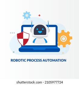 Rpa Robotic Process Automation Innovation Technology Stock Vector ...