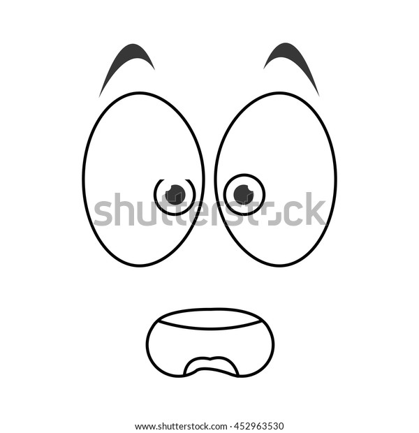Flat Design Surprised Emoticon Face Icons Stock Vector (Royalty Free ...