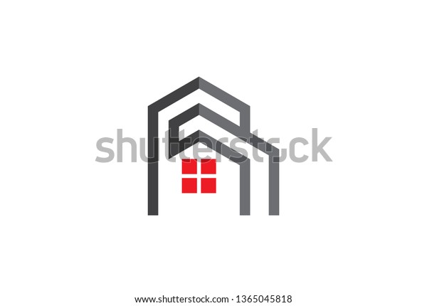 Flat Hexagonal Building Architecture Logo Stock Vector (Royalty Free ...