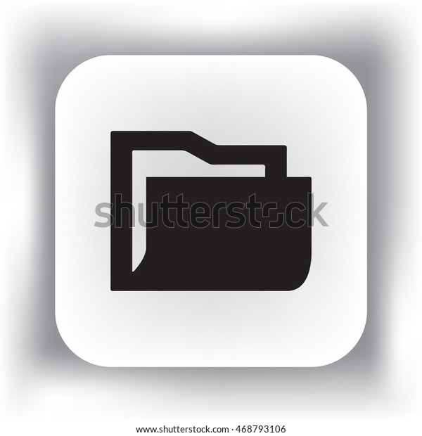 Flat Icon Folder Stock Vector (Royalty Free) 468793106 | Shutterstock