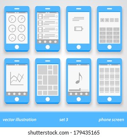 Mobile Touch Screen Phones Interface Windows Stock Vector (Royalty Free ...