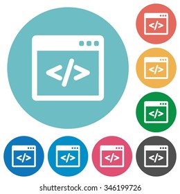 Flat Programming Code Icon Set On Stock Vector (Royalty Free) 346199726 ...