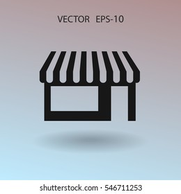 Flat Store Icon Vector Illustration Stock Vector (Royalty Free ...