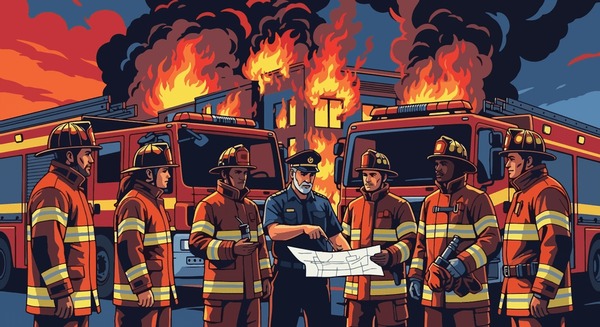 Esquema Del Logotipo Del Departamento De Bomberos DESAYUNO NOTICIOSO