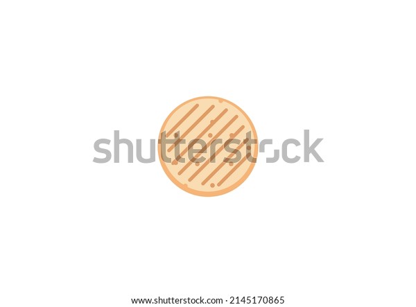 Flatbread Vector Isolated Emoticon Flatbread Icon Stock Vector (Royalty ...
