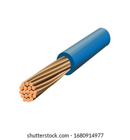 Flexible Stranded Copper Wire Perspective Image Stock Vector (Royalty ...
