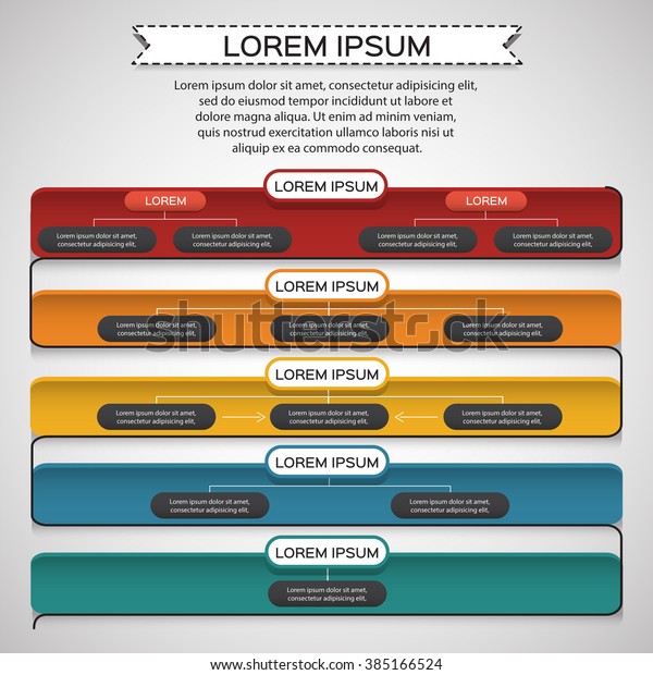 Flowchart Design Template Vector Template Infographics Stock Vector ...