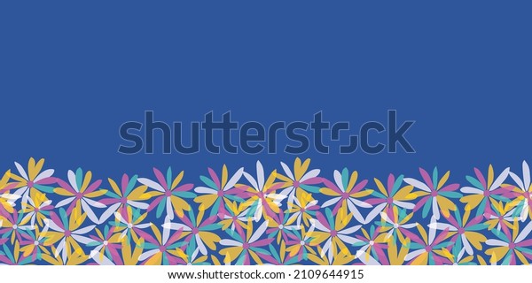 Flower Frame Border Seamless Pattern Vector Stock Vector (Royalty Free ...