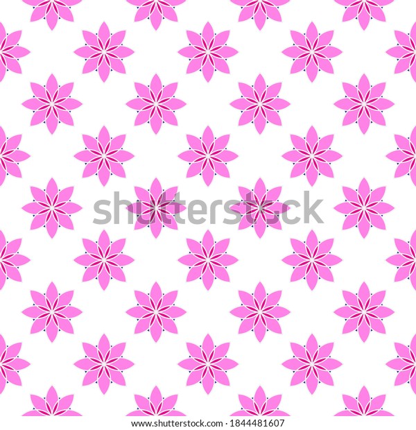 Flower Petals Vector Pattern Ethnic Seamless Stock Vector (Royalty Free ...