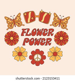 Pink Flower Power Daisy Hand Drawn Stock Vector (Royalty Free ...