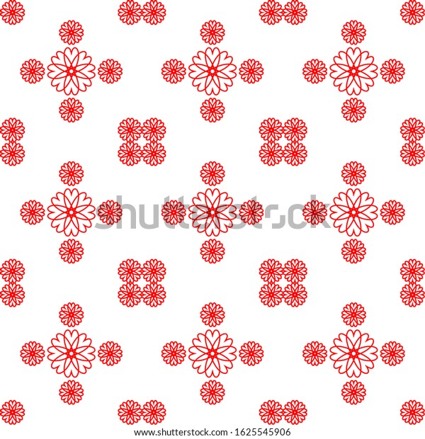 Flowers Pattern Outline Background Vector Template Stock Vector ...