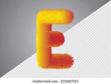 Fluffy Text Effect E Letter E Stock Vector (Royalty Free) 2232407557 ...