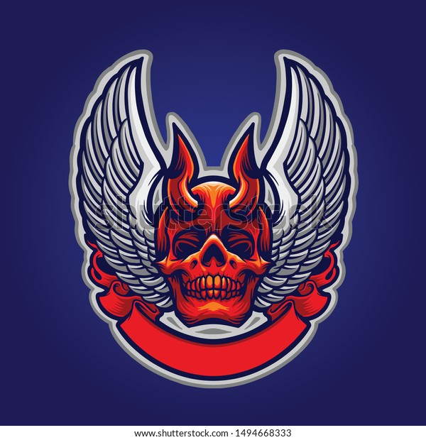 Flying Devil Vector Art Stock Vector (Royalty Free) 1494668333 ...