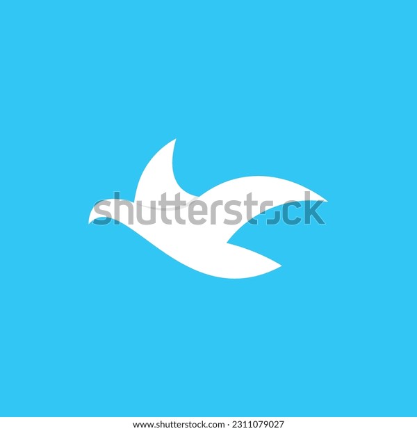 Flying Eagle Logo Simple Modern Shape Stock Vector (Royalty Free ...