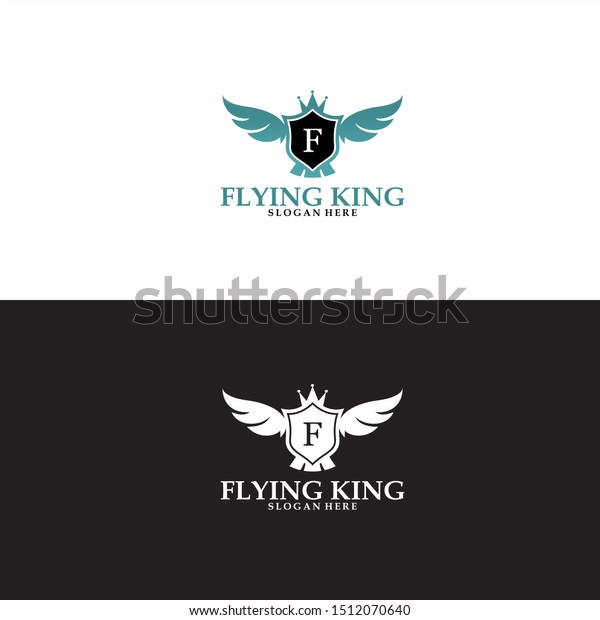 Flying King Logo Vector Stock Vector (Royalty Free) 1512070640 ...