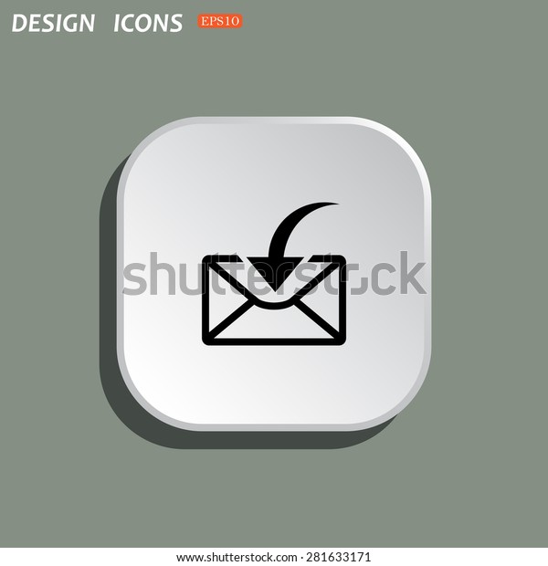 Flying Message Template Icon Vector Design Stock Vector (Royalty Free ...