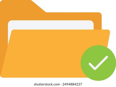 Folder File Checklist Icon Vector Flat Stock Vector (Royalty Free ...