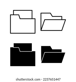 Folder Icon Vector Web Mobile App Stock Vector (Royalty Free ...