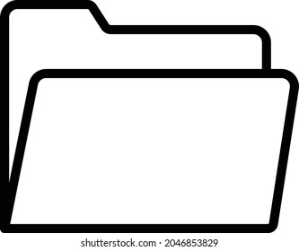 Folder Icon Vector Line Logo Design Stock Vector (Royalty Free) 2240999989 | Shutterstock