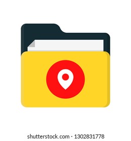 Folder Location Icon Stock Vector (Royalty Free) 1302831778 | Shutterstock