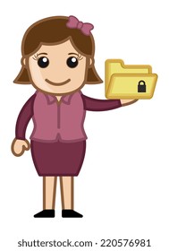 Girl Showing Her Identity Card Cartoon Stock Vector (Royalty Free ...