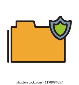 Secure Folder Symbol Stock Vector (Royalty Free) 1026840121 | Shutterstock