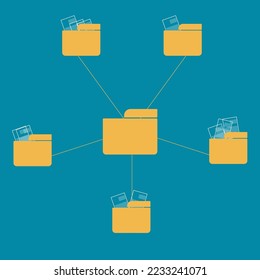 Folders Storing Documents Structure Paperless Exchange Stock Vector (Royalty Free) 2233241071 ...