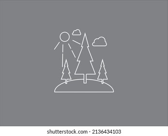 Forest Tree Sun Simple Logos Symbols Stock Vector (Royalty Free ...