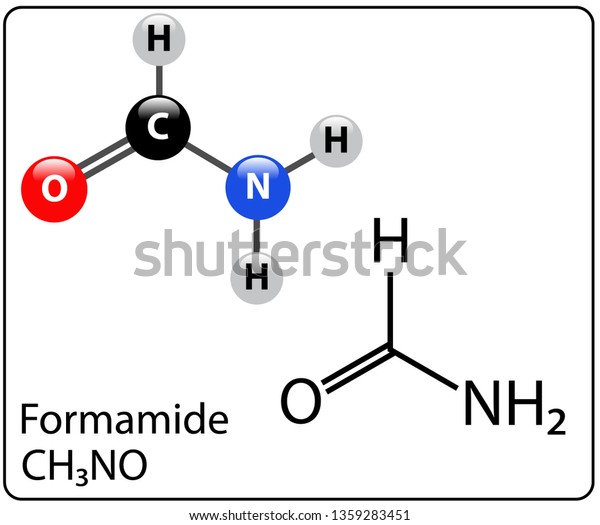 Formamide Molecule Structure Stock Vector (Royalty Free) 1359283451 ...
