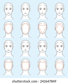 Forms Face Woman Stock Vector (Royalty Free) 242647852 | Shutterstock