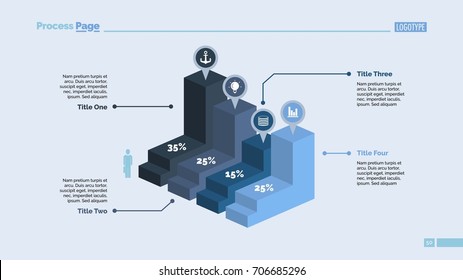 Four Blocks Bar Chart Slide Template Stock Vector (Royalty Free ...