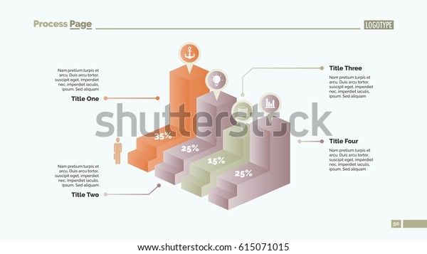 Four Blocks Bar Chart Slide Template Stock Vector (Royalty Free ...