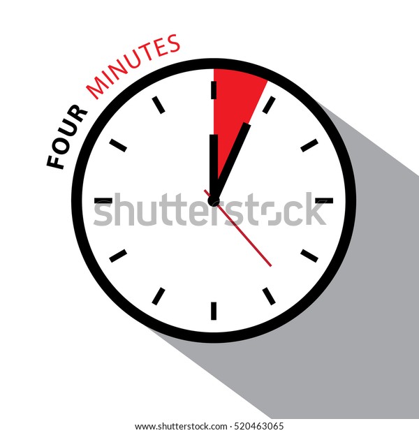 Four Minutes Clock Stopwatch Countdown Vector: เวกเตอร์สต็อก (ปลอดค่า ...
