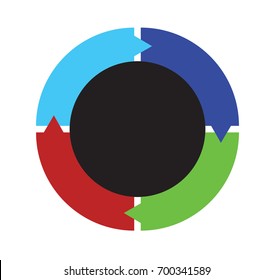 Three Part Circular Process Flow Stock Vector (Royalty Free) 700341568 | Shutterstock