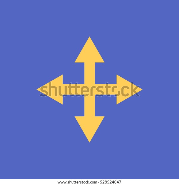 Four Sided Arrowvector Icon Stock Vector (Royalty Free) 528524047 ...
