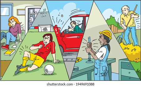 Children Cleaning Environment Garbage Cartoon Vector Stock Vector ...