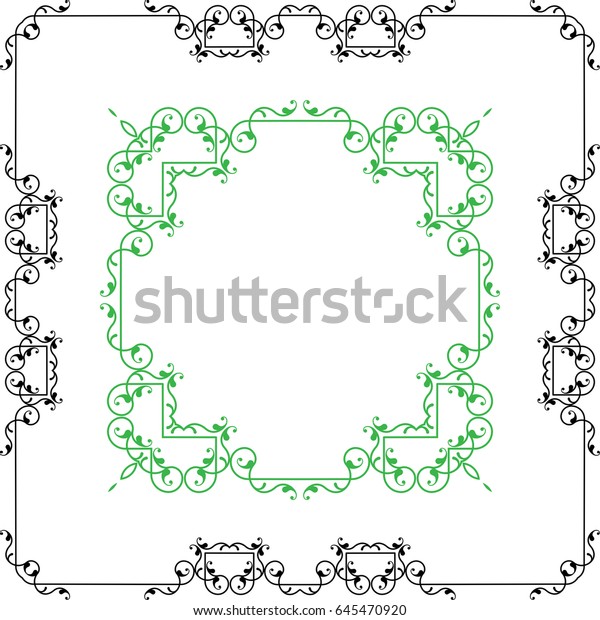 Frame Border Design Vector Illustration: เวกเตอร์สต็อก (ปลอดค่า ...