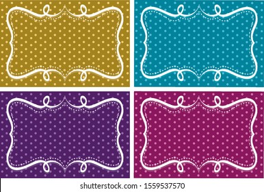 Frame Template Polka Dots On Different Stock Vector (Royalty Free ...