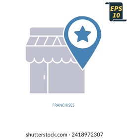 Franchises Icons Symbol Vector Elements Infographic Stock Vector ...