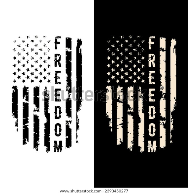 Freedom Us Flag Vector Design Illustration Stock Vector (Royalty Free ...