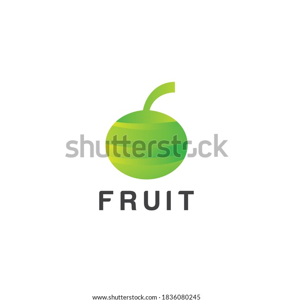 Fruit Logo Design Vector Simple Templates Stock Vector (Royalty Free ...